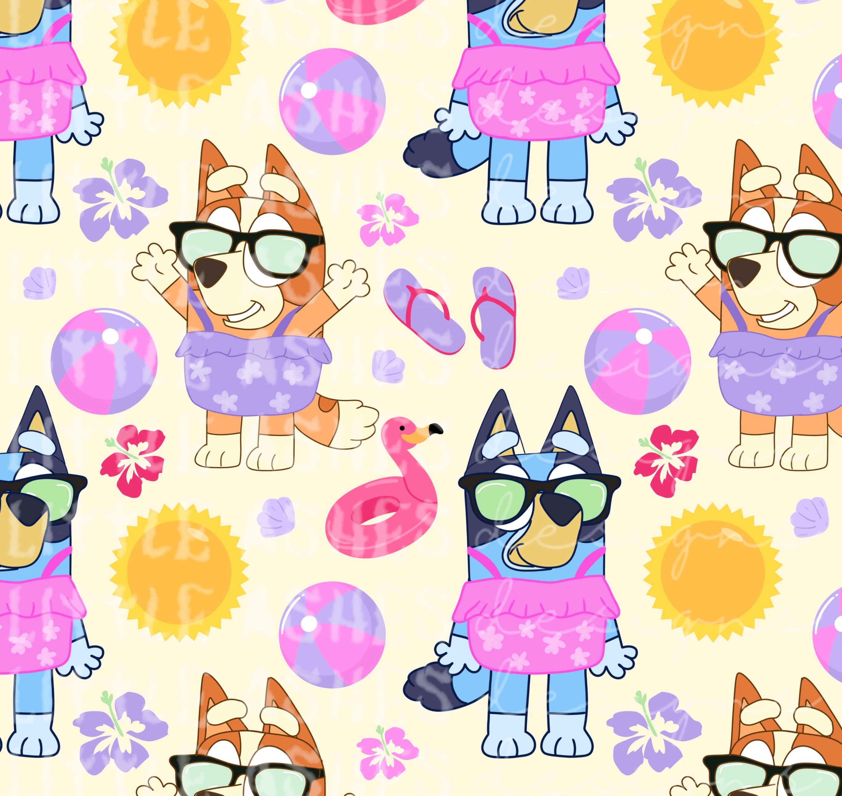 Girly beach dog – Little Ashes Designs