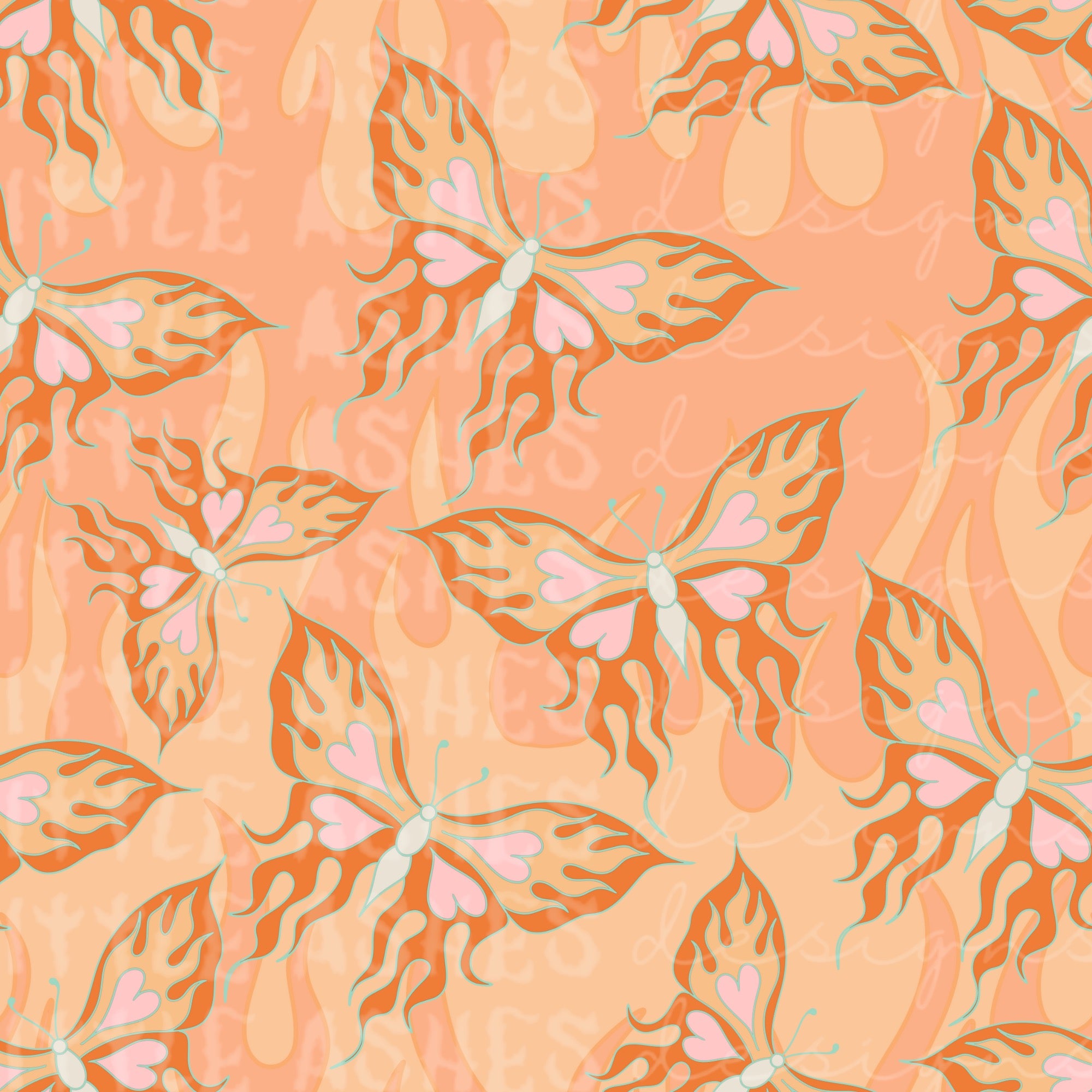 Flaming butterfly limited – Little Ashes Designs